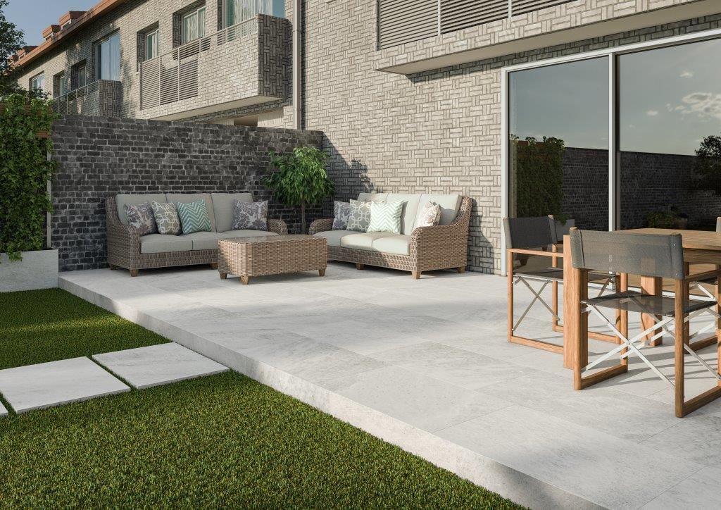 Stonehenge porcelain: White | Slade's Garden and Building Supplies