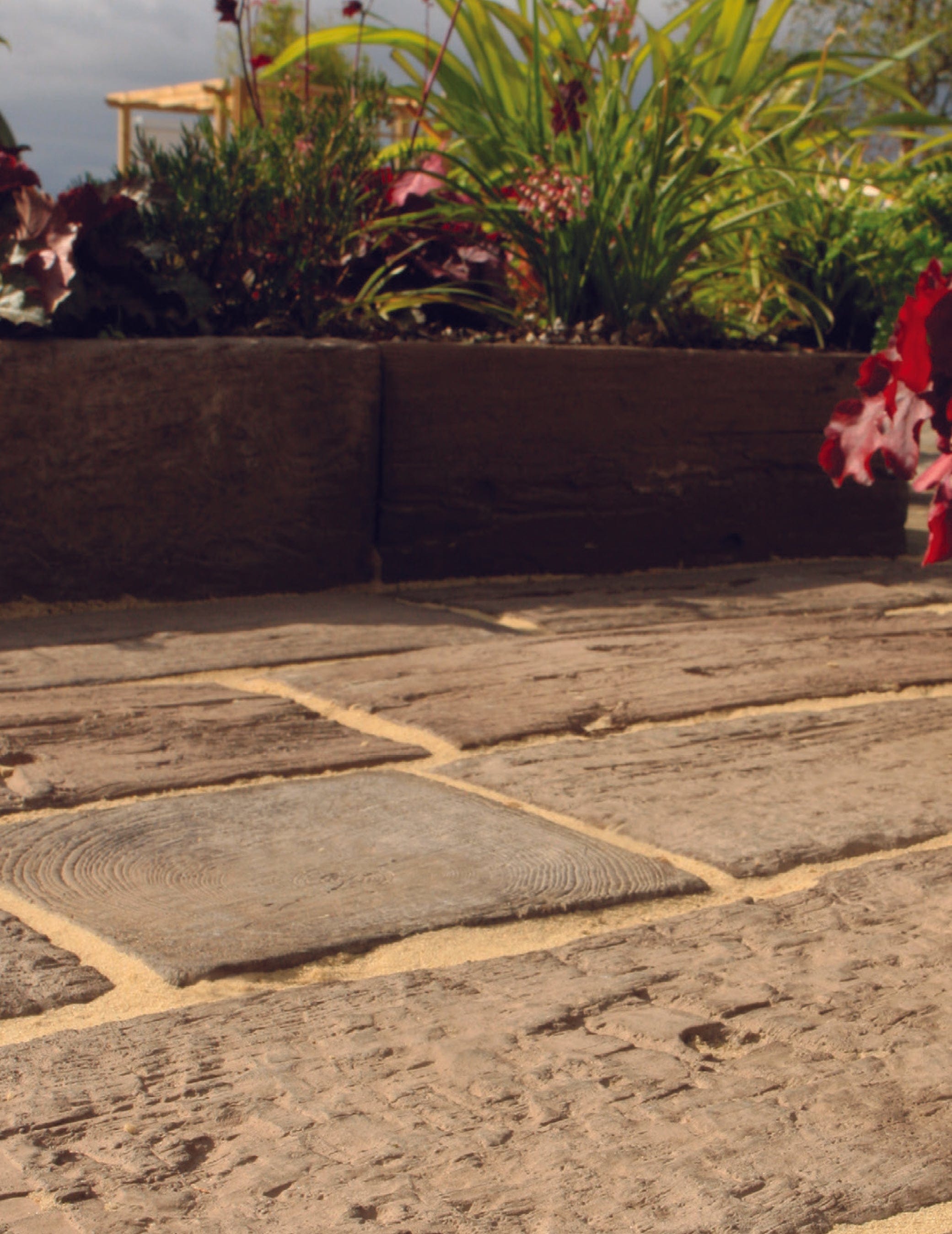 Bradstone Stonewood Eco Sleeper Edging | Slade's Garden and Building ...