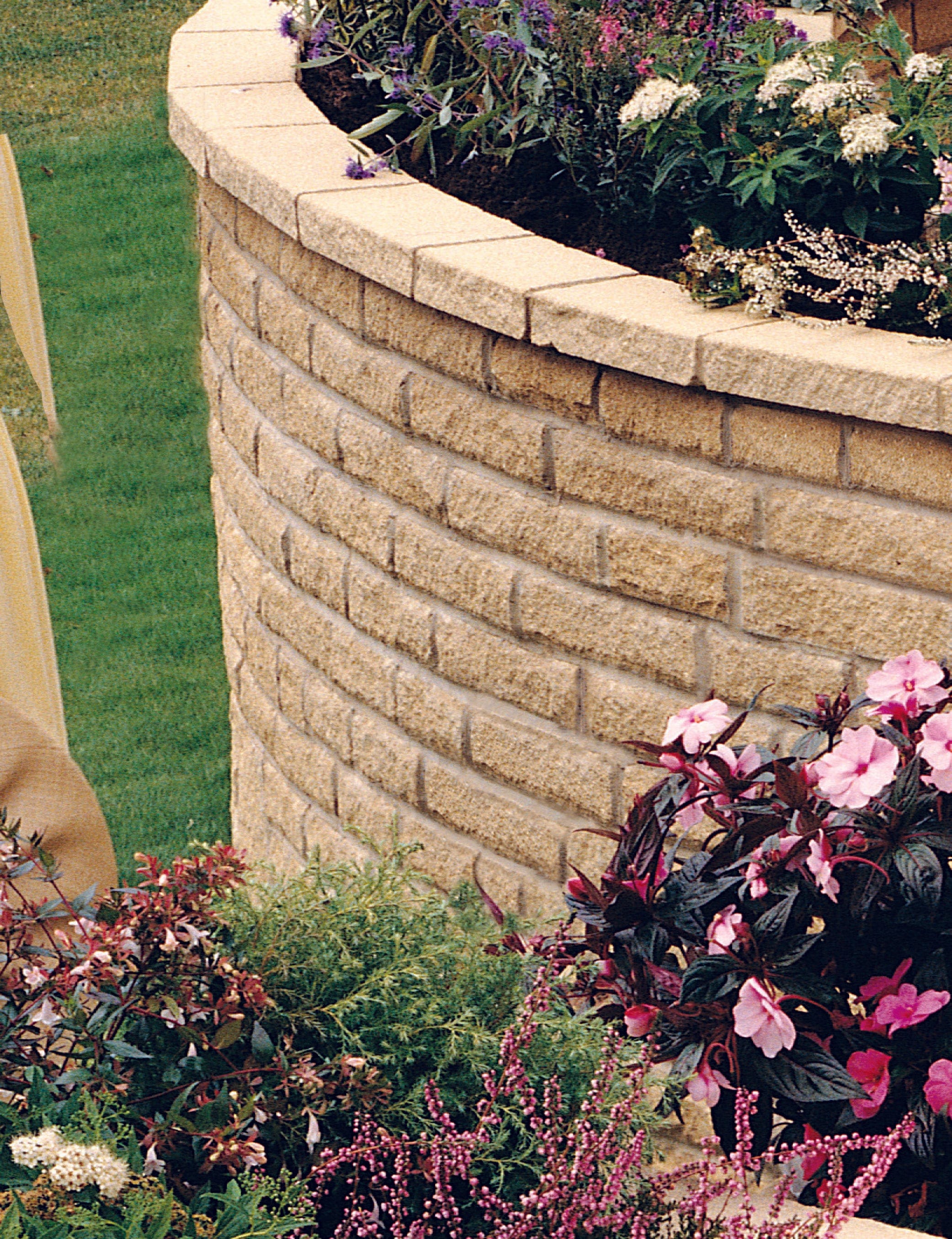 Bradstone Pitched Walling in Buff | Slade's Garden and Building Supplies